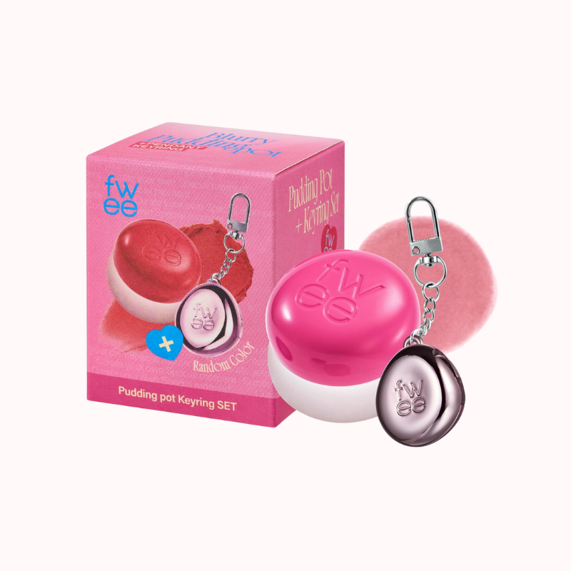 FWEE Lip & Cheek Blurry Pudding Pot + Pendant Keyring Set (Random ...